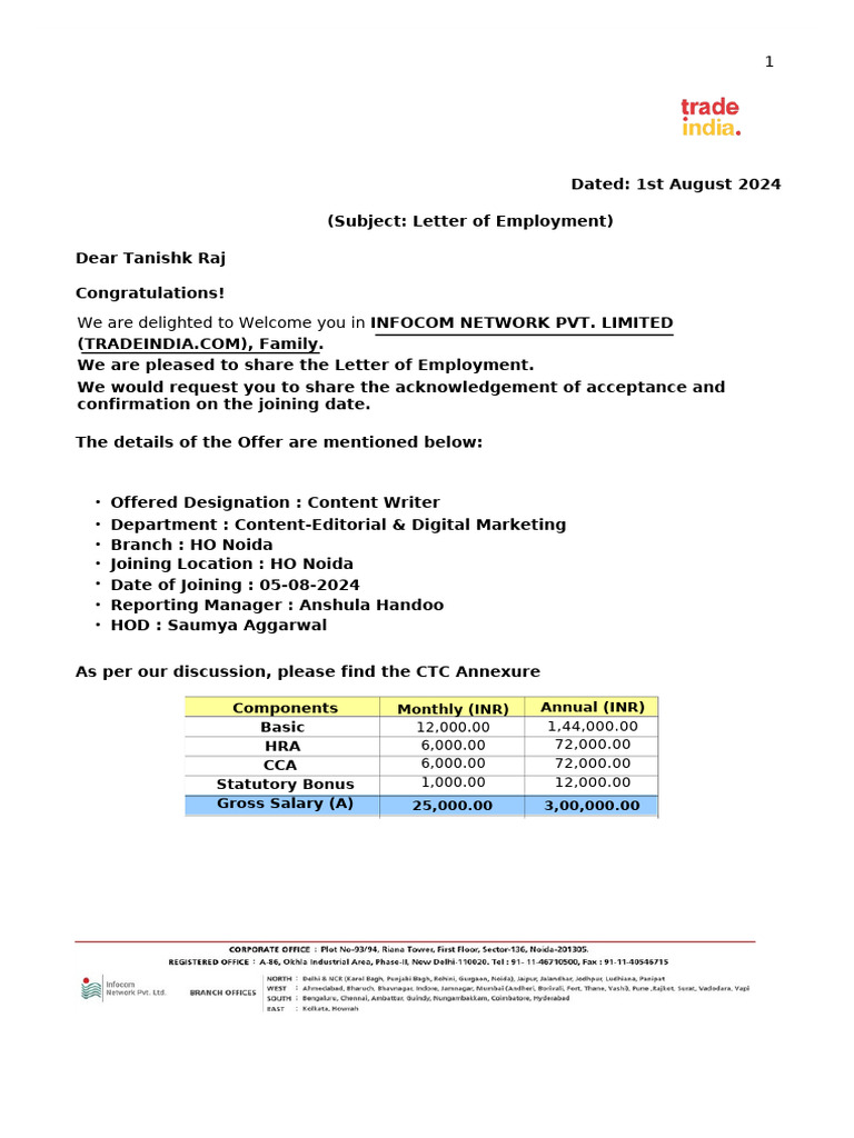 Offer Letter Trade India - PDF - 20250305 - 213439 - 0000 | PDF ...