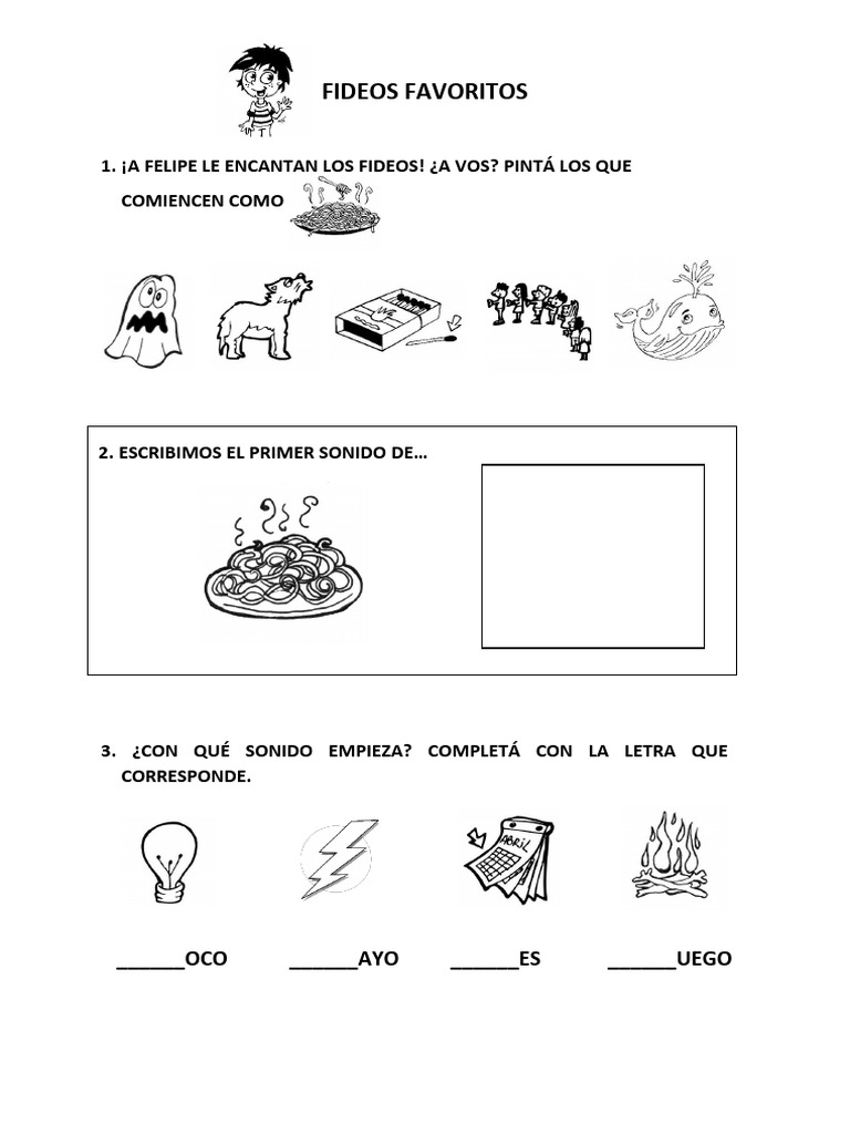 Los Sonidos y Las Letras (F-J-D-B-G) | PDF