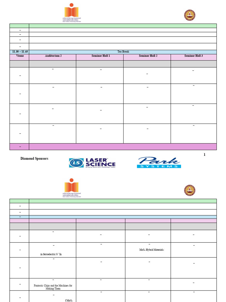 iCOLD 25 Program Schedule Overview | PDF | Thin Film | Laser