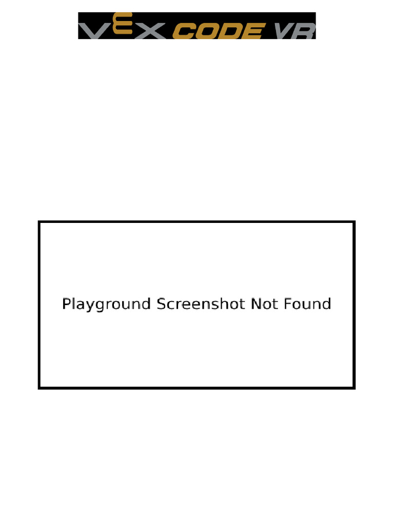 VEXcode Project | PDF