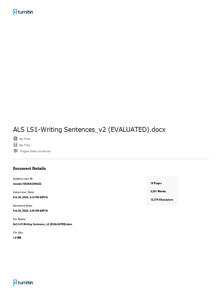 ALS LS1-Writing Sentences - v2 (EVALUATED) | PDF | Citation | Quotation ...