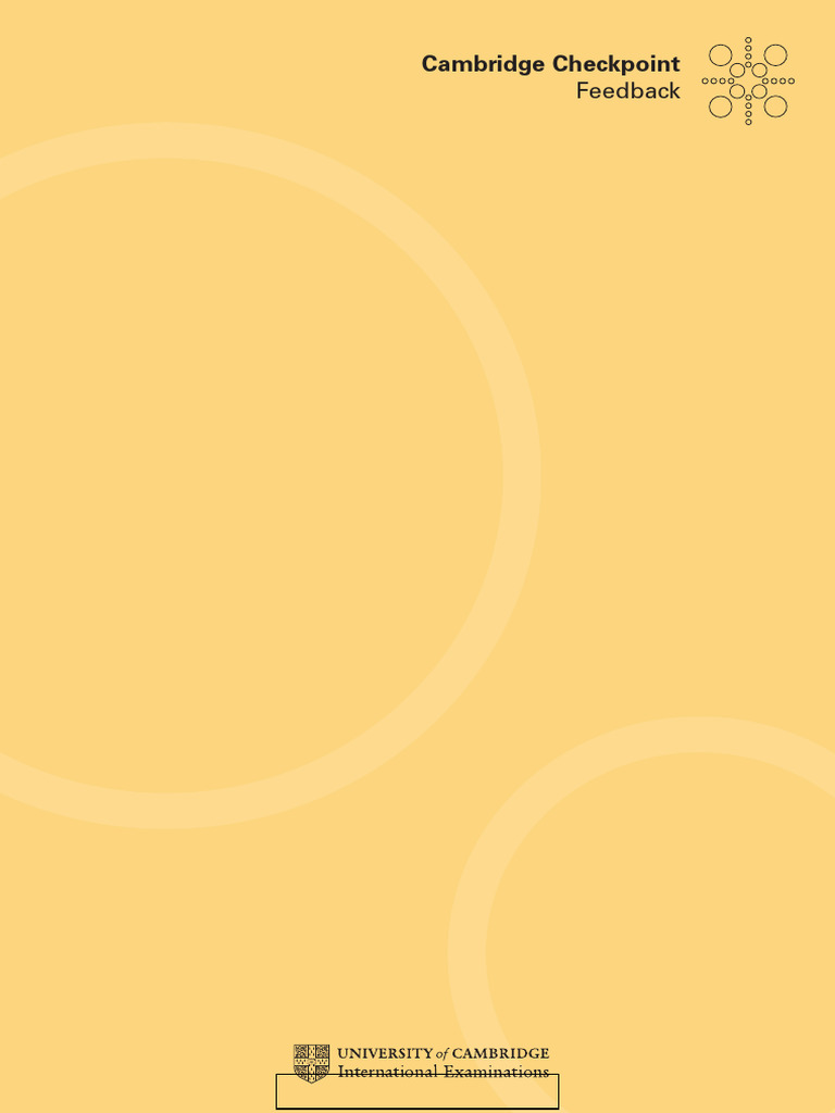 Checkpoint-Pack-Feedback (Reports) | PDF