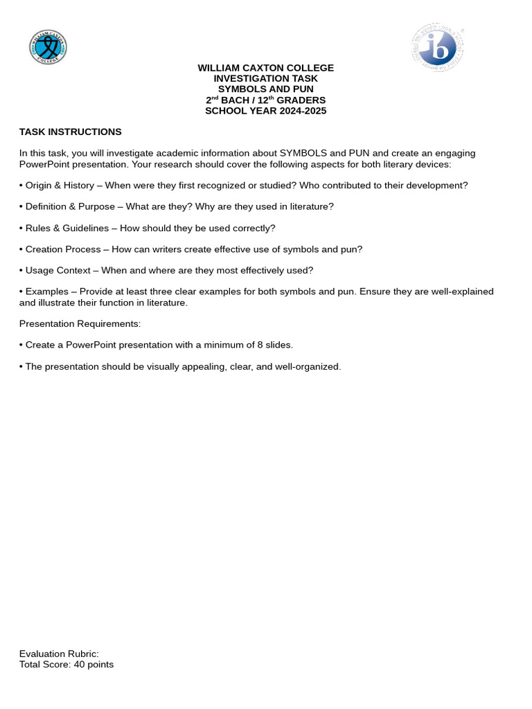 2nd Bach Investigation Task About Symbols and Pun Feb 23rd 2025 | PDF ...