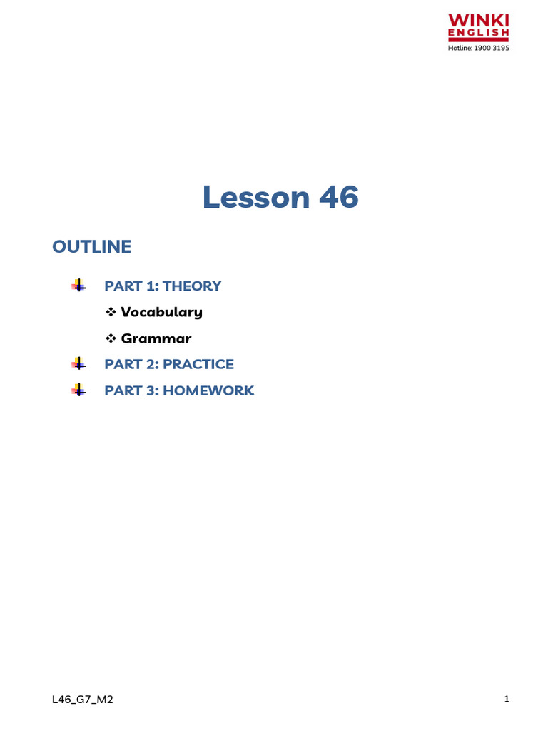 Lesson 46 | PDF | Phrase | Verb