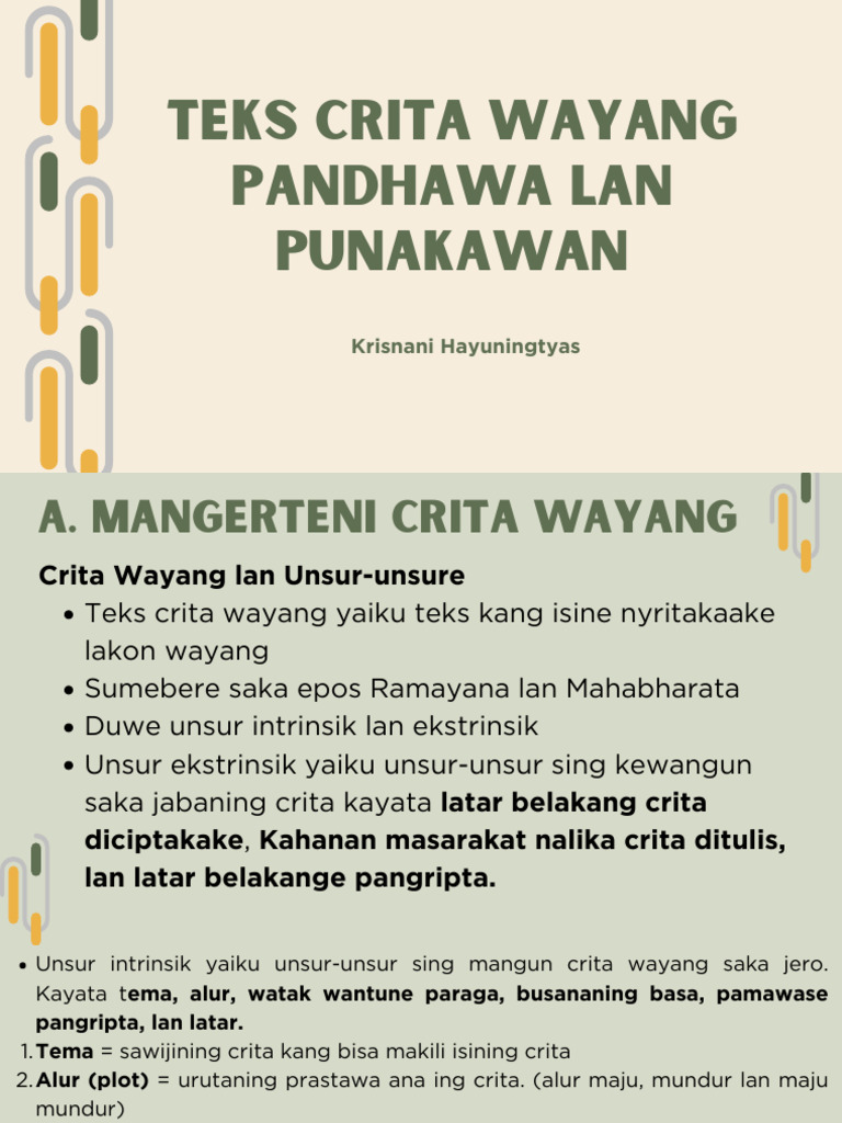 Teks Crita wayang Pandhawa lan Punakawan (1) | PDF