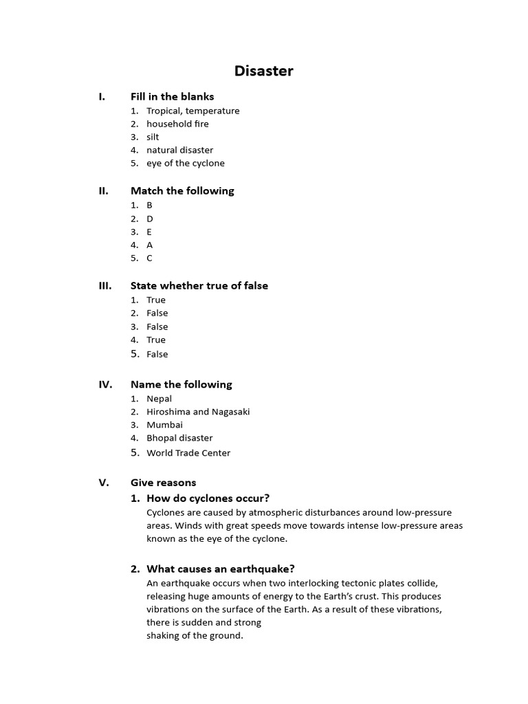 Grade - 8 Notes Disaster | PDF | Natural Disasters | Earthquakes