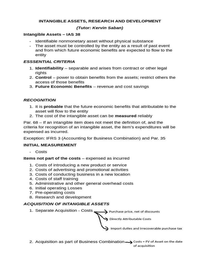 Tutorials Ia RD Handouts | PDF | Intangible Asset | Cost
