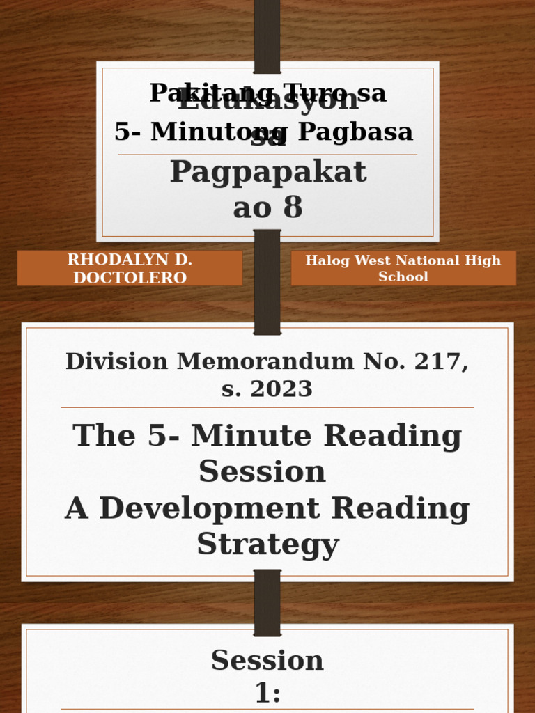 Demo Teaching in 5-Minute Reading - ESP 8 | PDF
