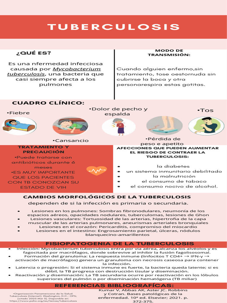 Infografía tuberculosis | PDF | Tuberculosis | Infección