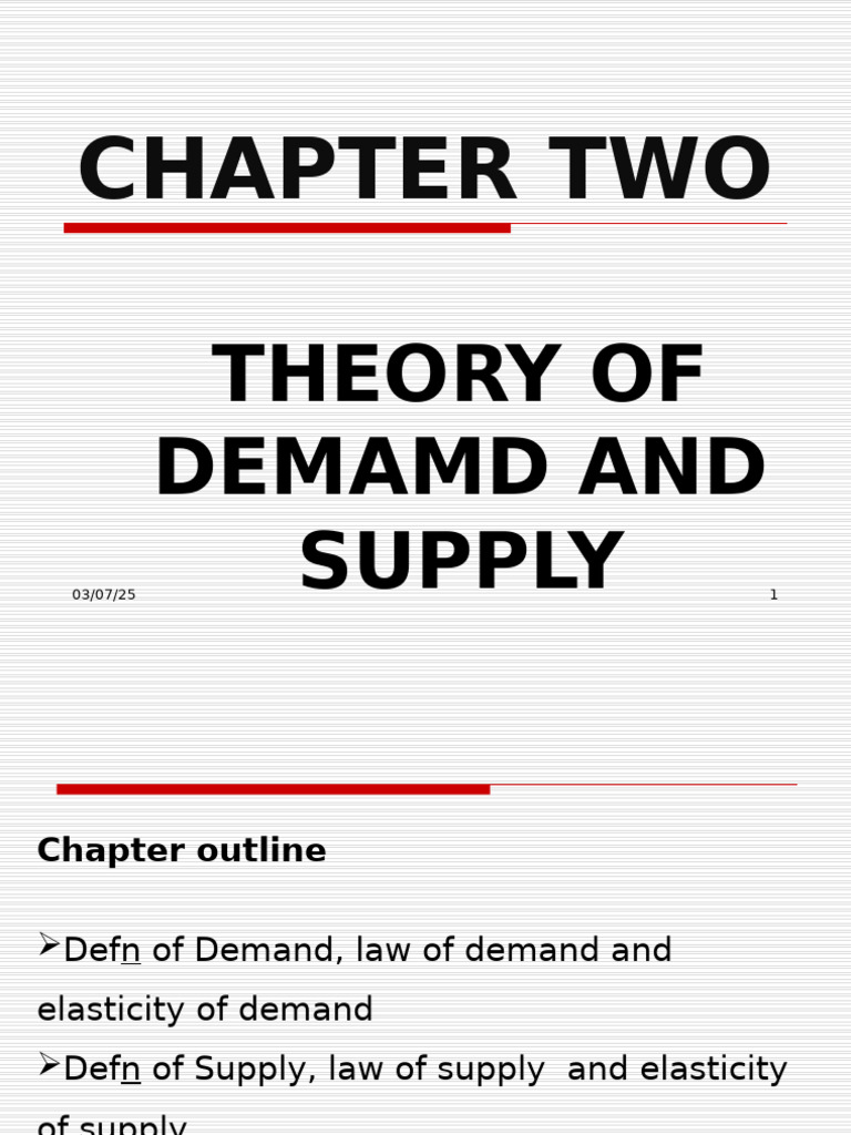 Chapter 2 (Demand and Supply) ) | PDF | Elasticity (Economics) | Demand