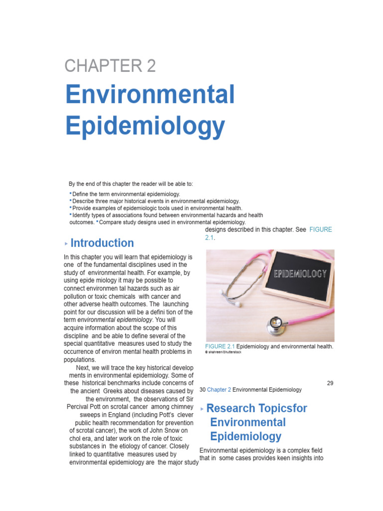 Chapter 2b - Environmental Epidemiology - Jones Bartlett Learning | PDF ...