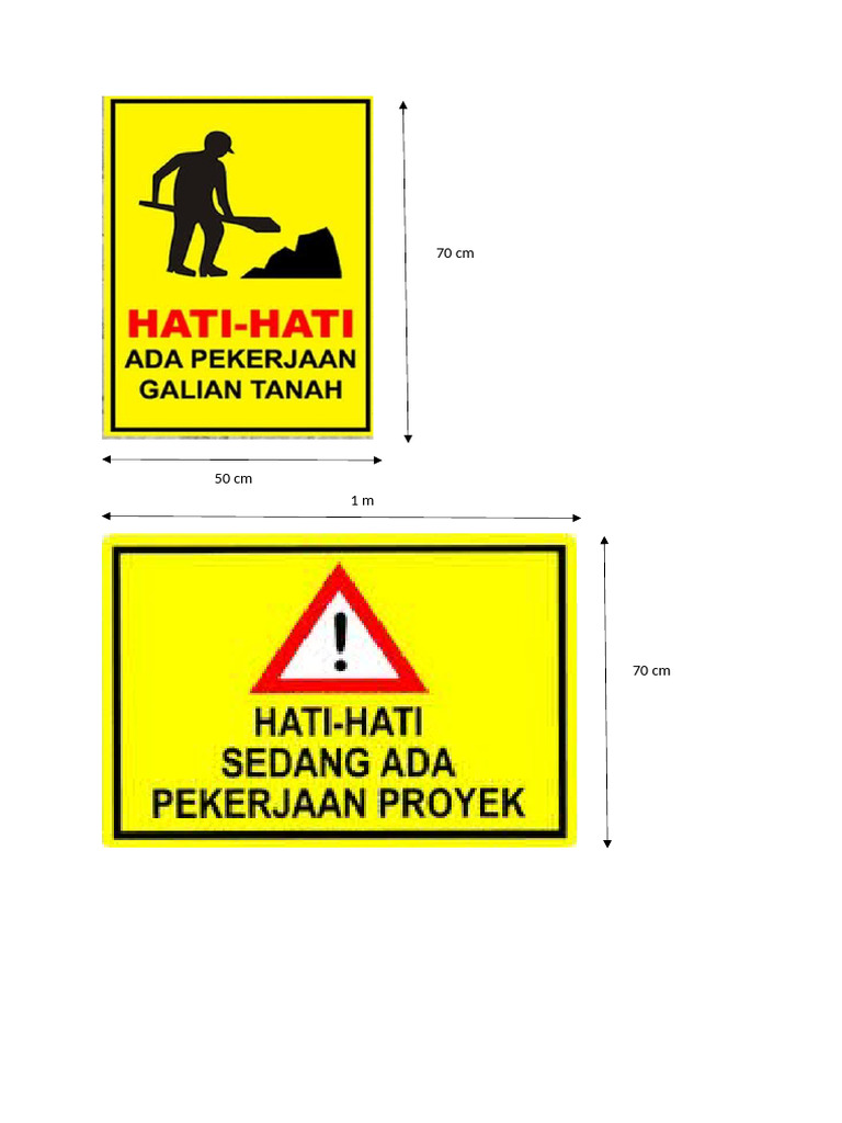 Rambu Galian Dan Hati2 Proyek | PDF