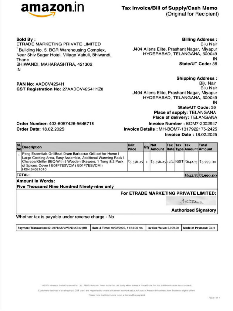 Bbq Invoice | PDF | Government Finances | Taxes