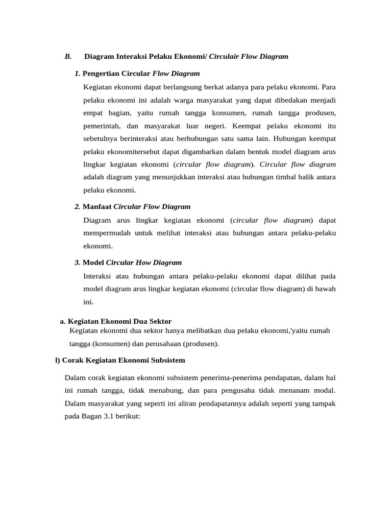 Materi Diagram Interaksi Pelaku Ekonomi | PDF