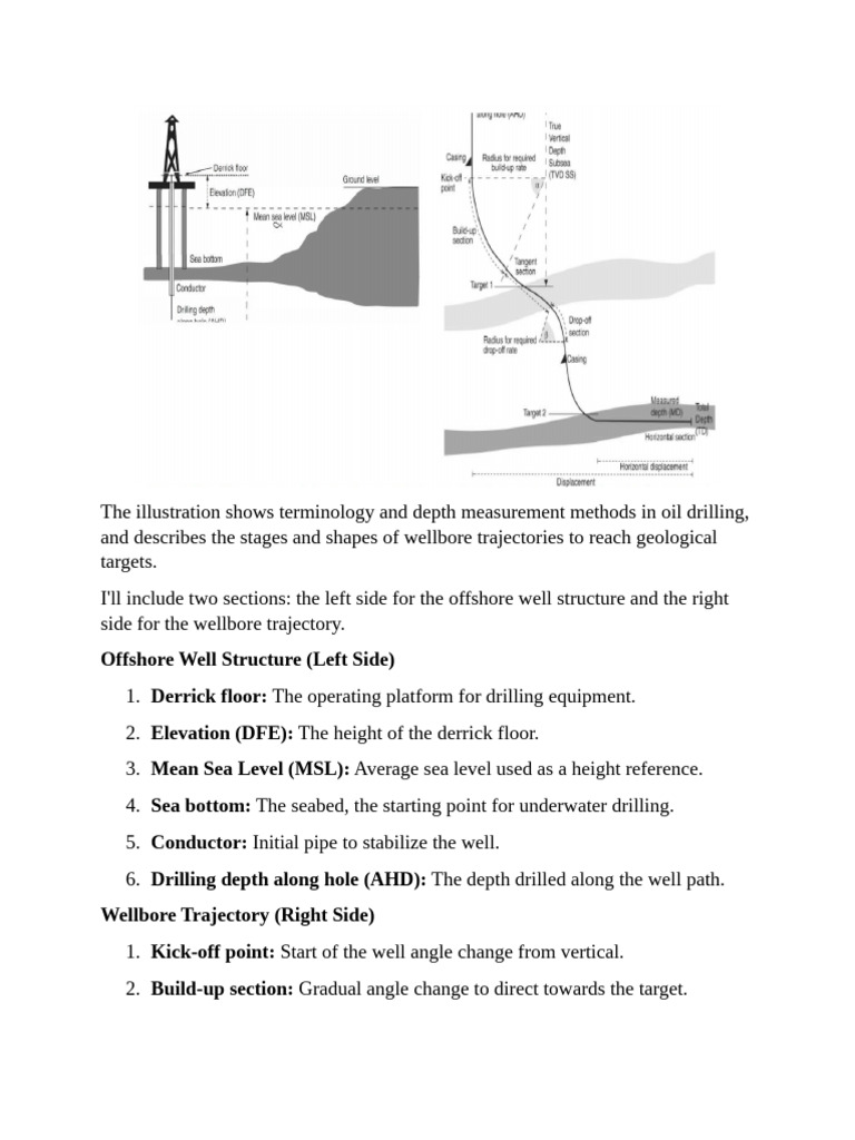 Oil Drilling Terminology & Wellbore Paths | PDF