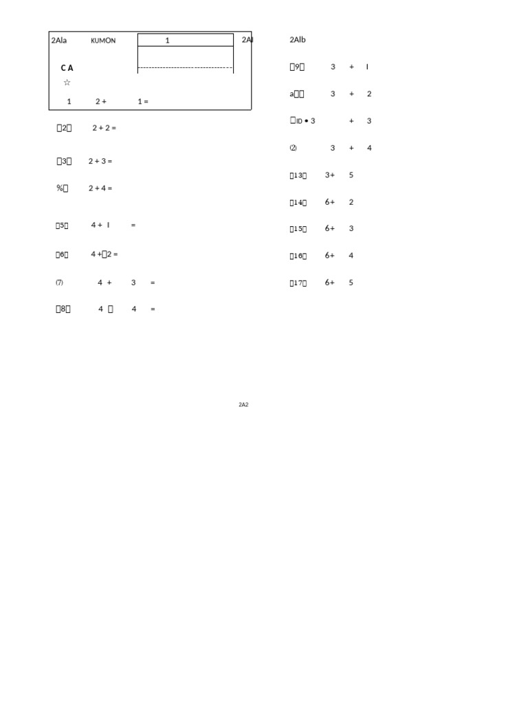 Kumon Matematika - 2A - Compressed | PDF