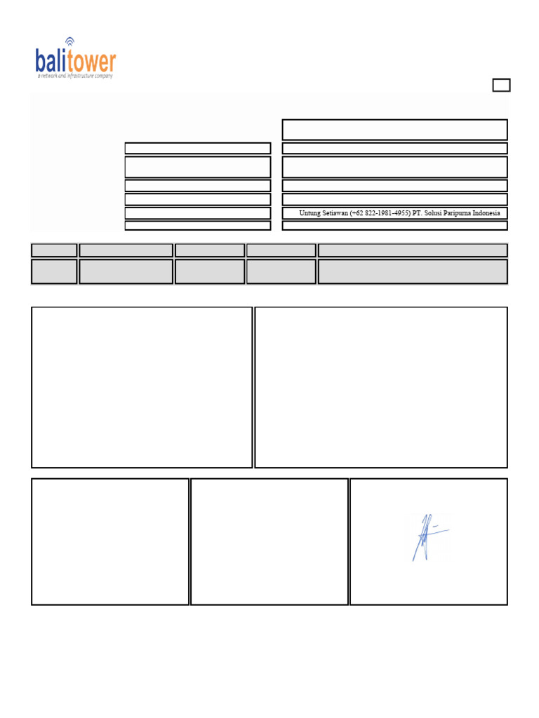 Site Access Permit Letter - 90540 - BALI TOWER PARTNER | PDF