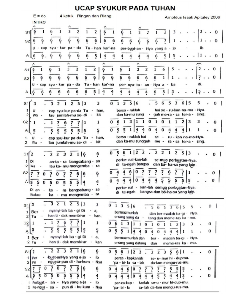 167-Ucap Syukur Kepada Tuhan | PDF