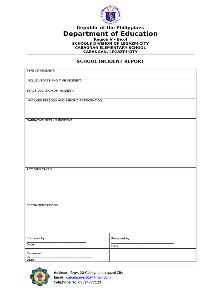 Incident Homevisit Report | PDF
