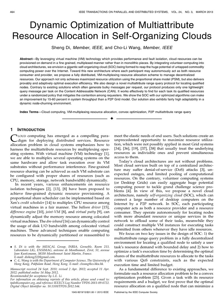 Paper 9 | PDF | Cloud Computing | Mathematical Optimization
