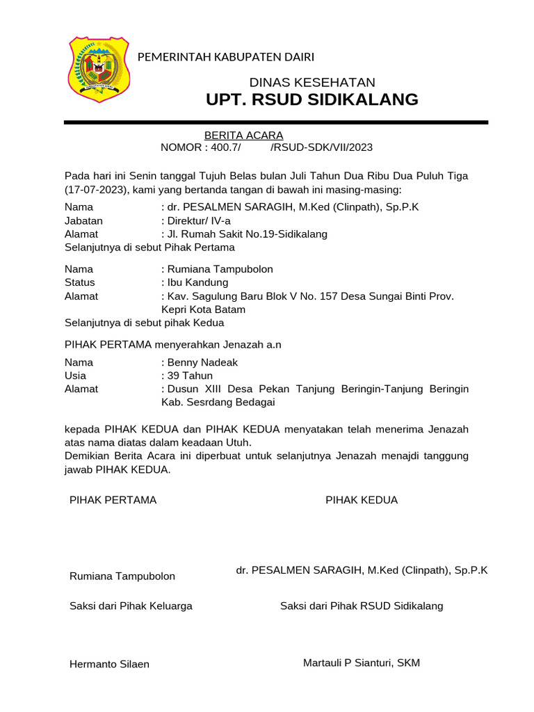 Berita Acara | PDF