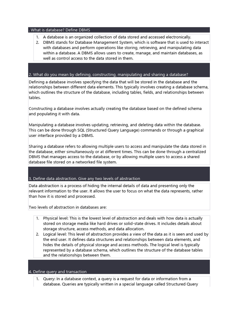 DBMS1 | PDF | Databases | Data Model