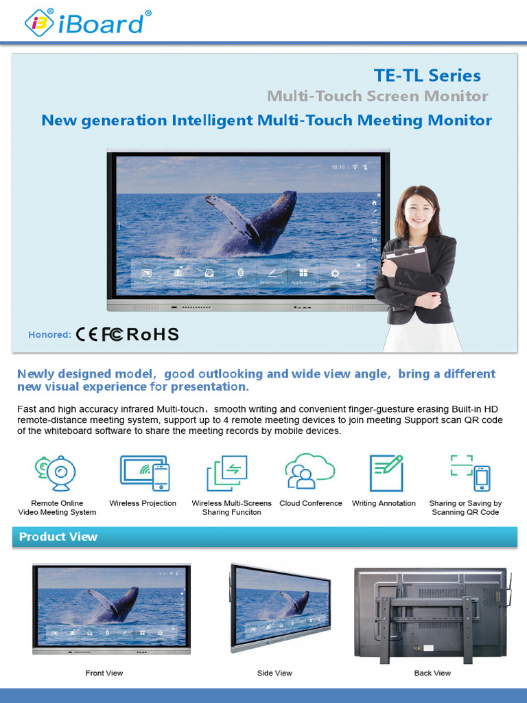 TL Series Touch Screen Monitor - Android 8.0 | PDF | Android (Operating System) | Computer Monitor