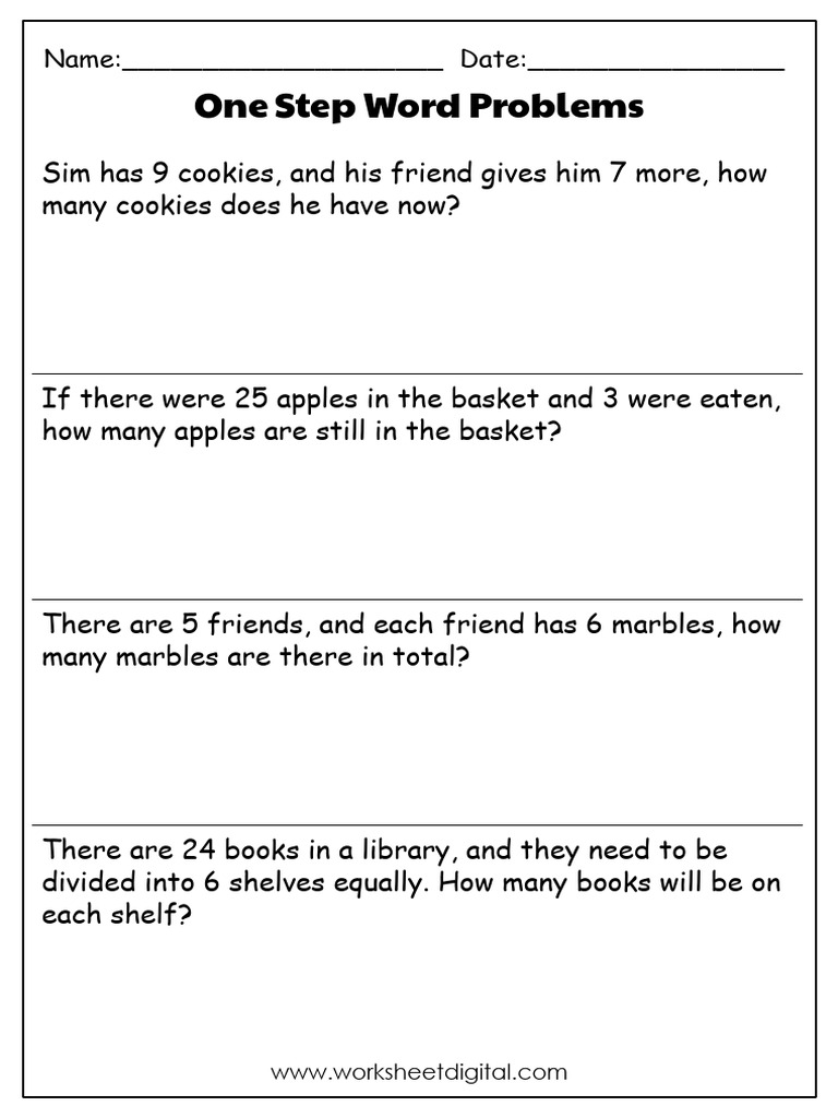 One Step Word Problems Mixed Operations W3 Ufbm0s | PDF