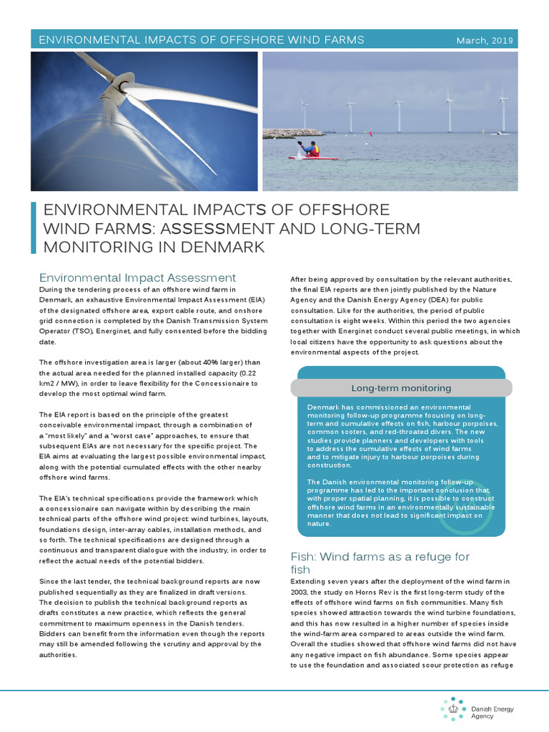Environmental Impact of Offshore Wind Farms | PDF | Offshore Wind Power ...
