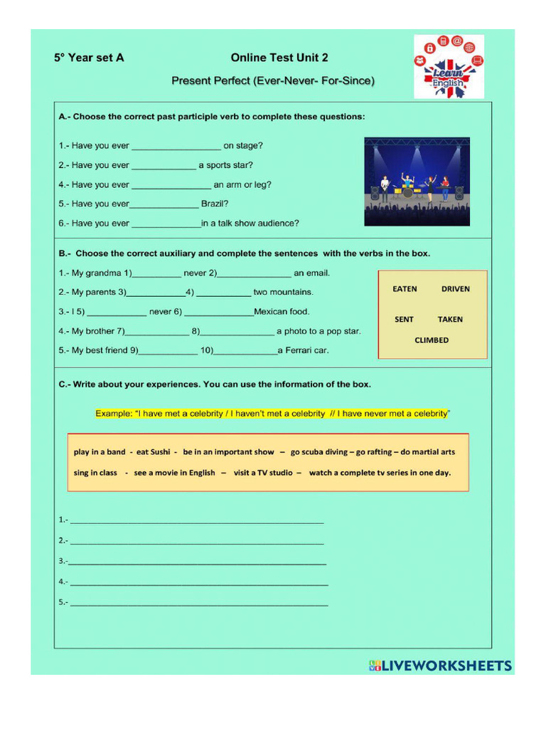 Grammar P.P. Ever, Never, For, Since | PDF
