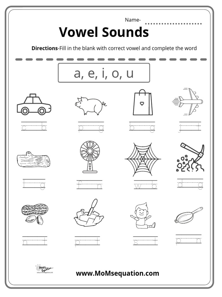Fill The Vowel Soundss Compressed | PDF
