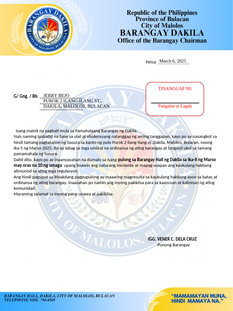 Basura PAT BALAGA | PDF