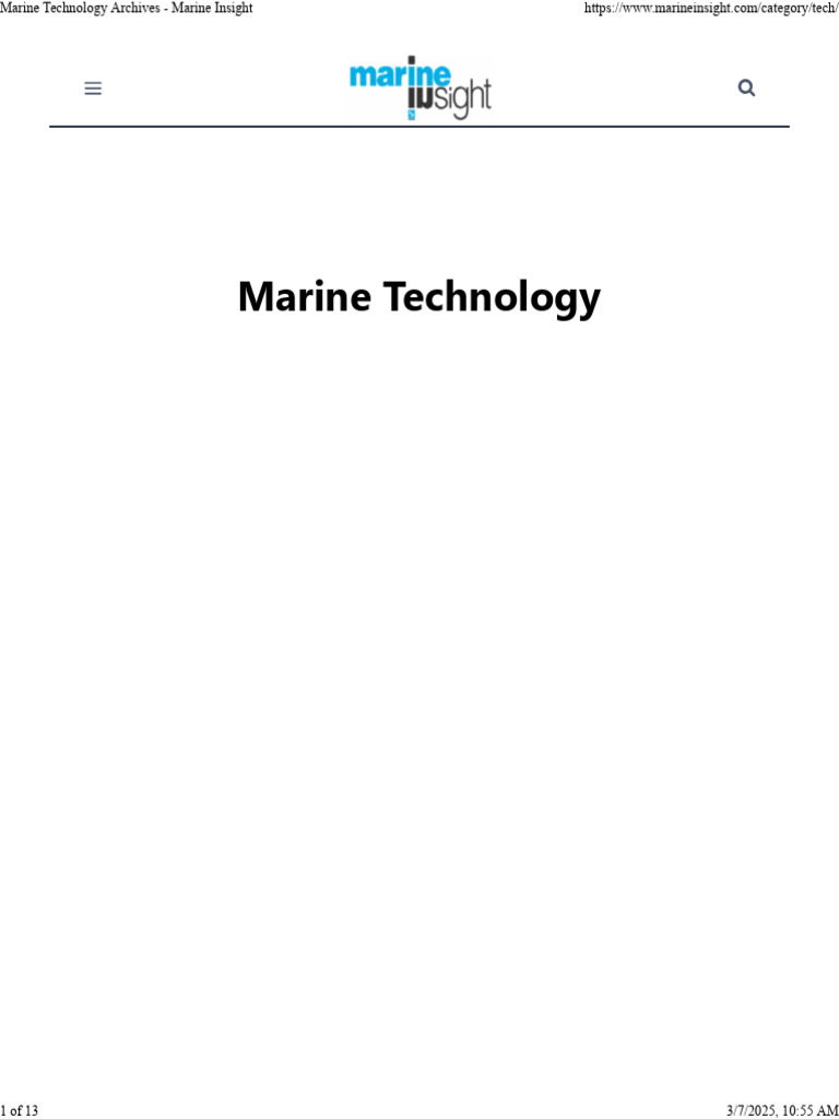 Maritime Technology | PDF | Hydrography | Oceanography