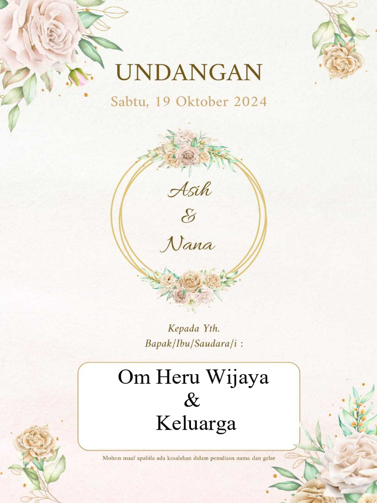 Undangan Asih | PDF