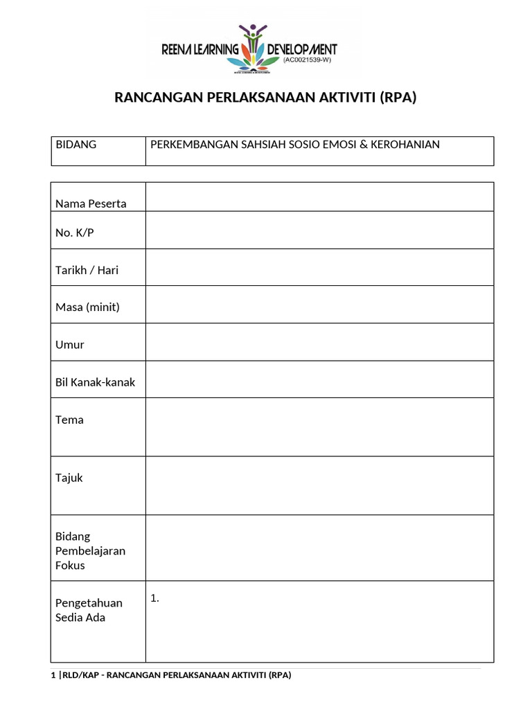 Format Rpa (New)Online 2024 | PDF