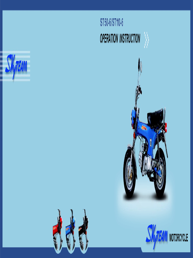 Skyteam Dax Brugermanual | PDF | Motorcycle | Headlamp