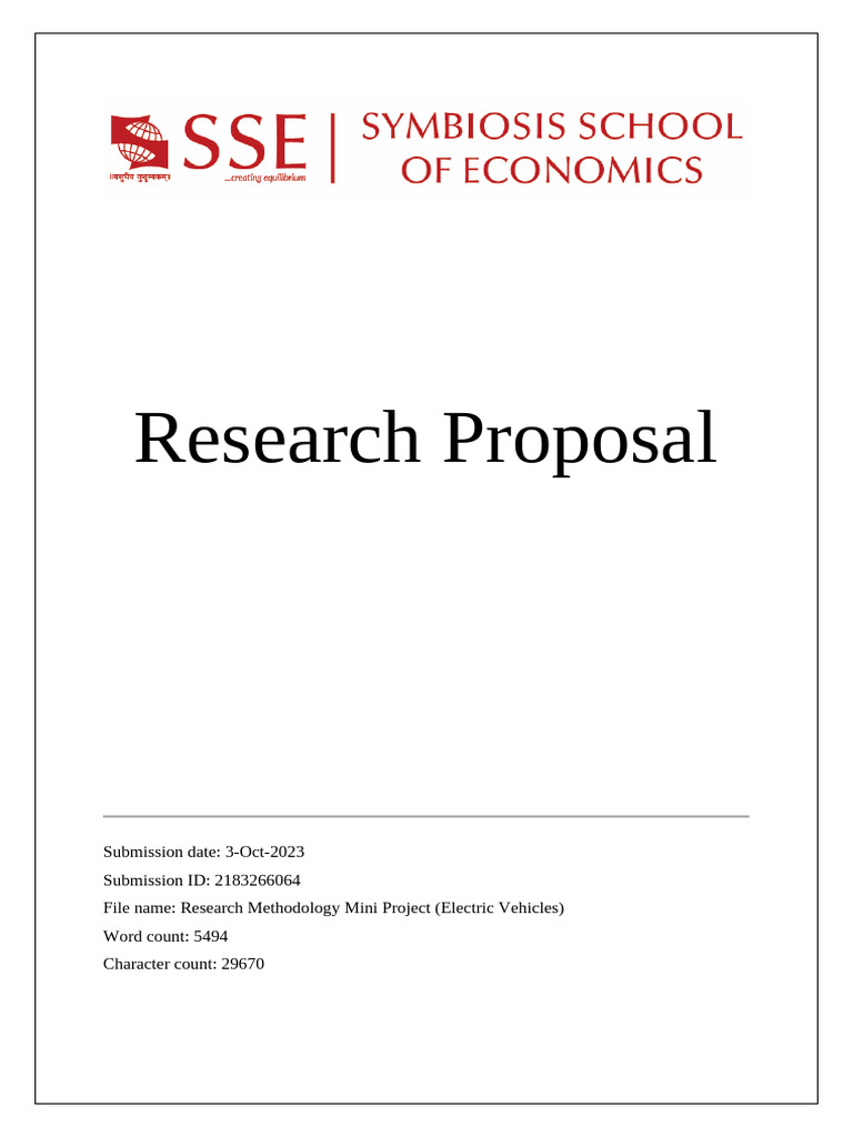 Research Methodology Mini Project (Electric Vehicles) | PDF | Electric ...