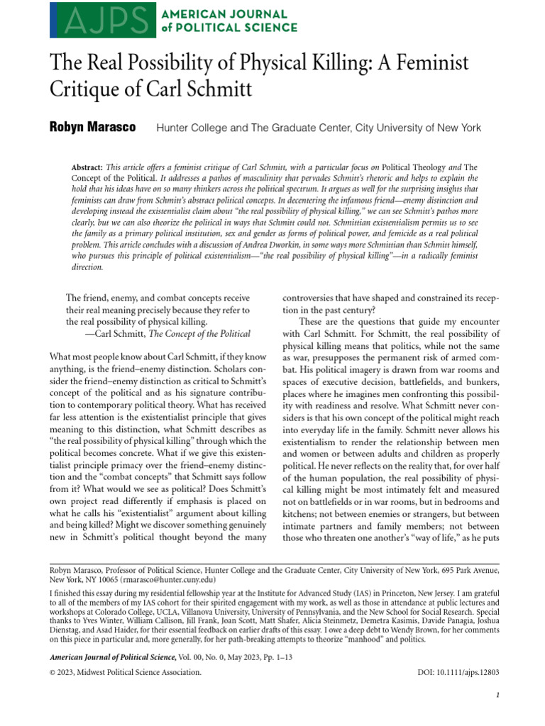 The Real Possibility of Physical Killing | PDF | Violence | Domestic Violence