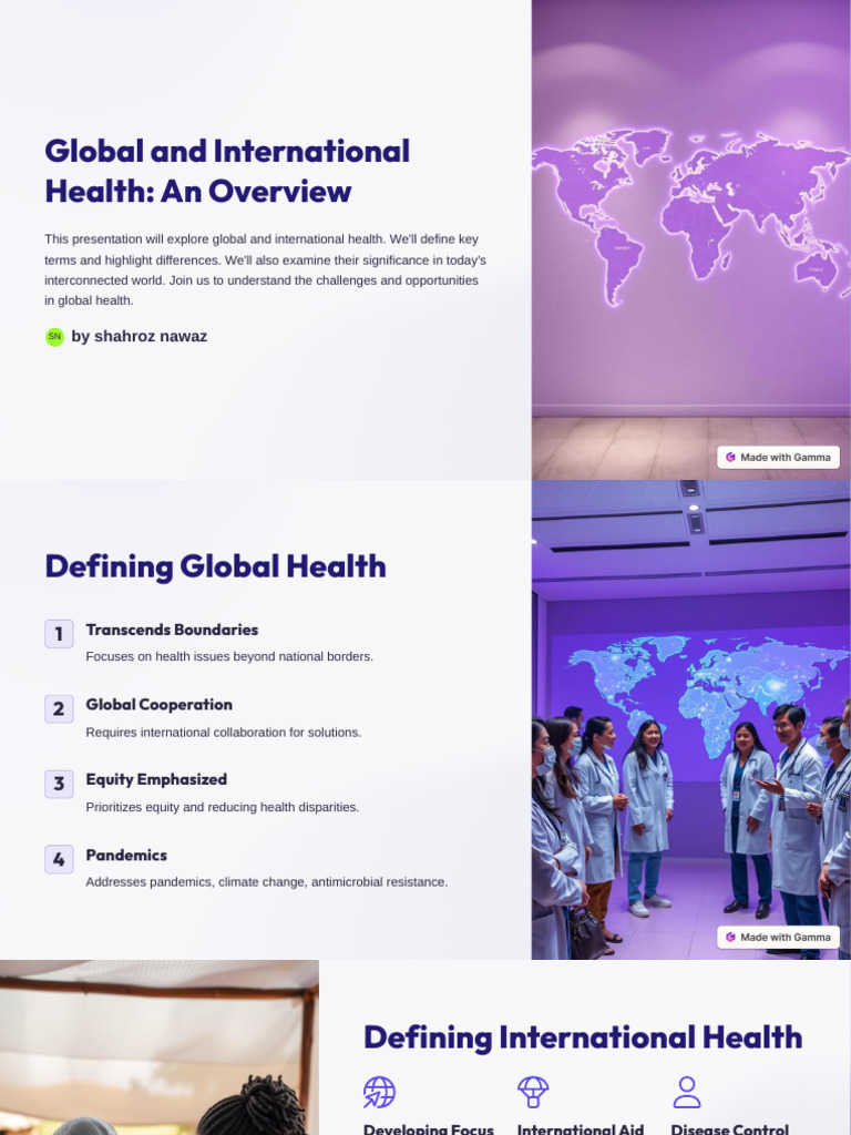 Global vs. International Health Overview | PDF | Global Health | World ...