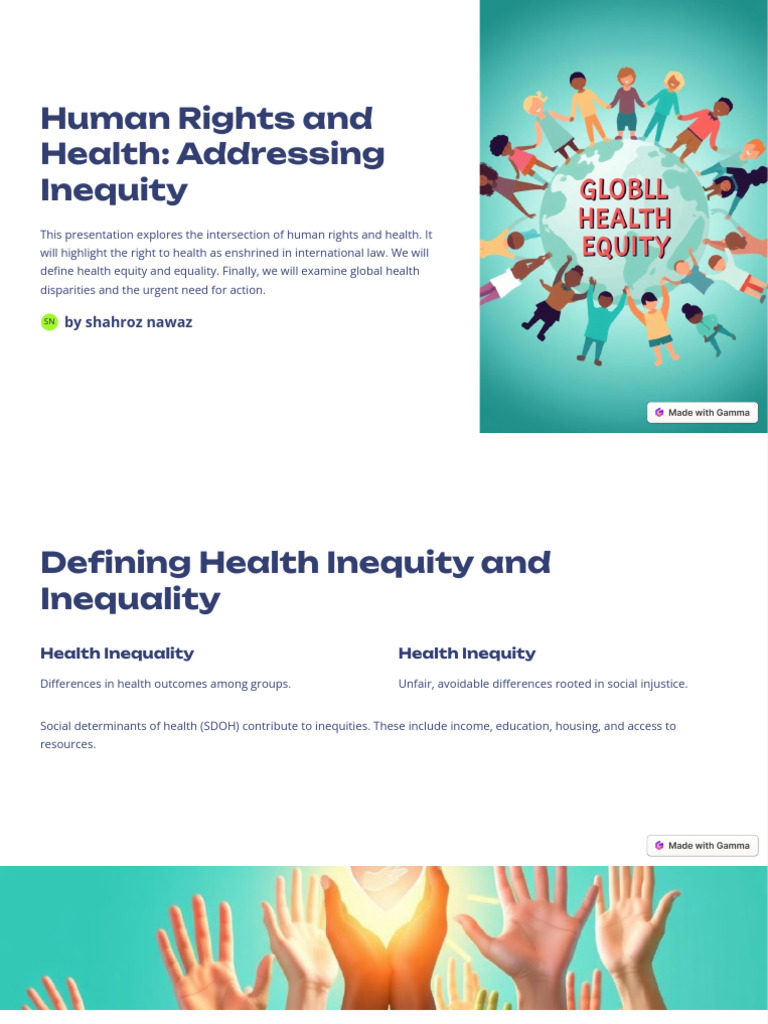 Human Rights and Health Addressing Inequity | PDF | Health Equity ...