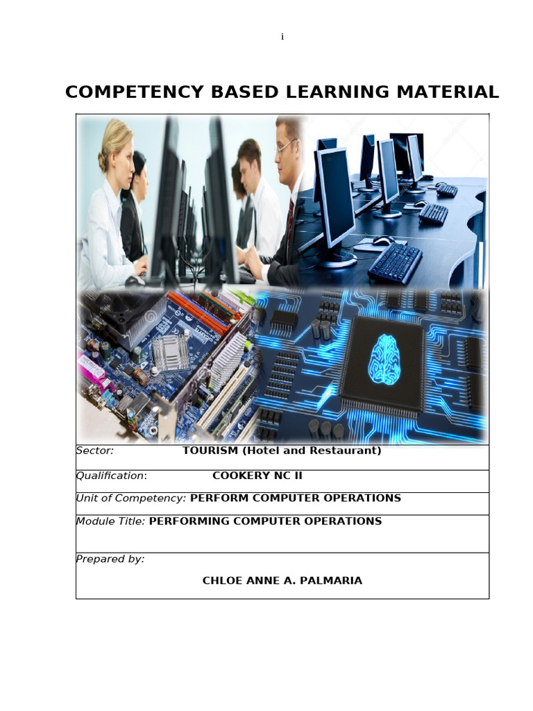 CBLM PERFORM COMPUTER OPERATIONS | PDF | Computer Data Storage | Random Access Memory