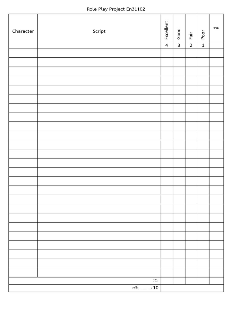 บทละคร Role Play Project | PDF