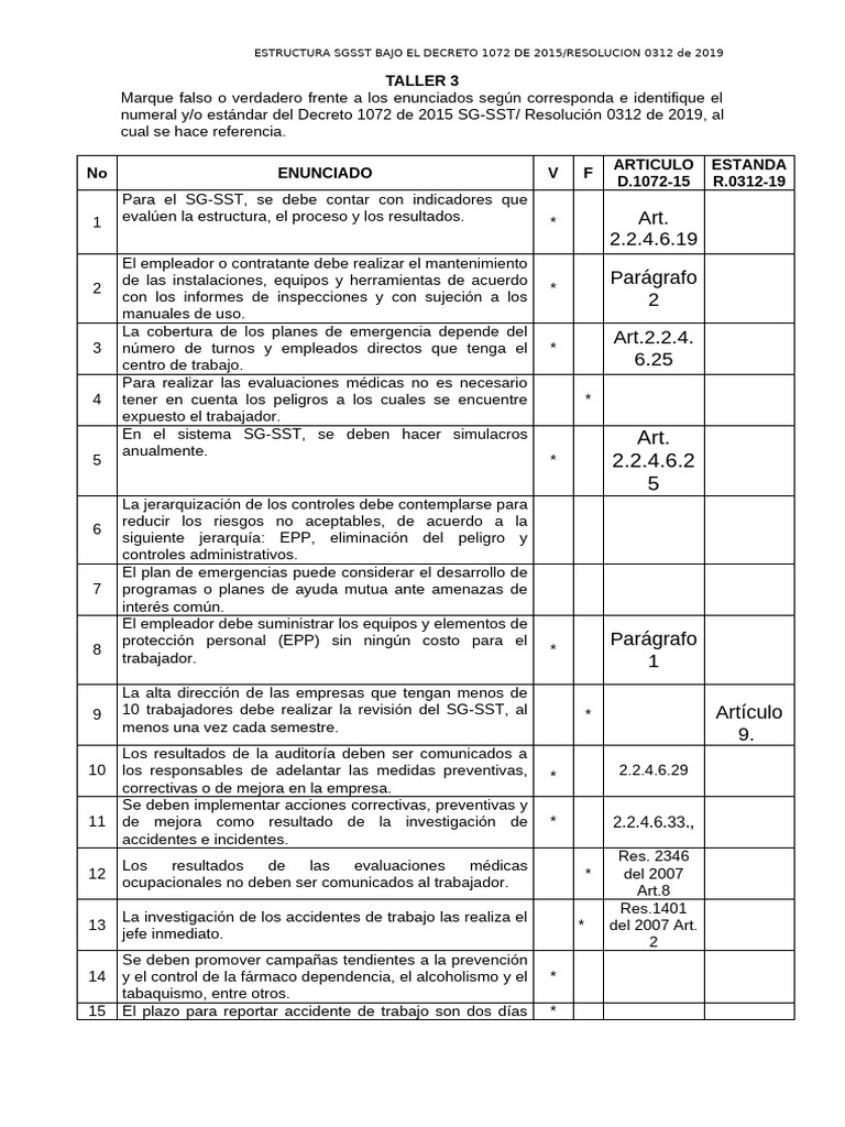 3 Taller Repaso de Capitulos HVA Rev 8 Feb 19 (B) | PDF