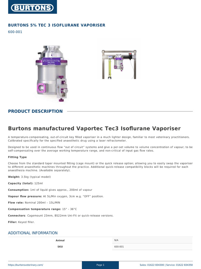 Product Info 600-001 | PDF | Equipment