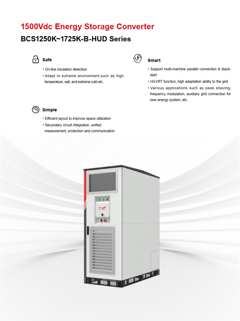 BCS1250-1725K-B-HUD Series | PDF | Electrical Grid | Alternating Current
