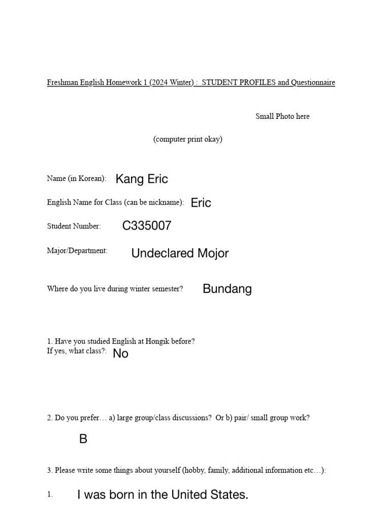 FE Student Profiles Winter 2024 | PDF