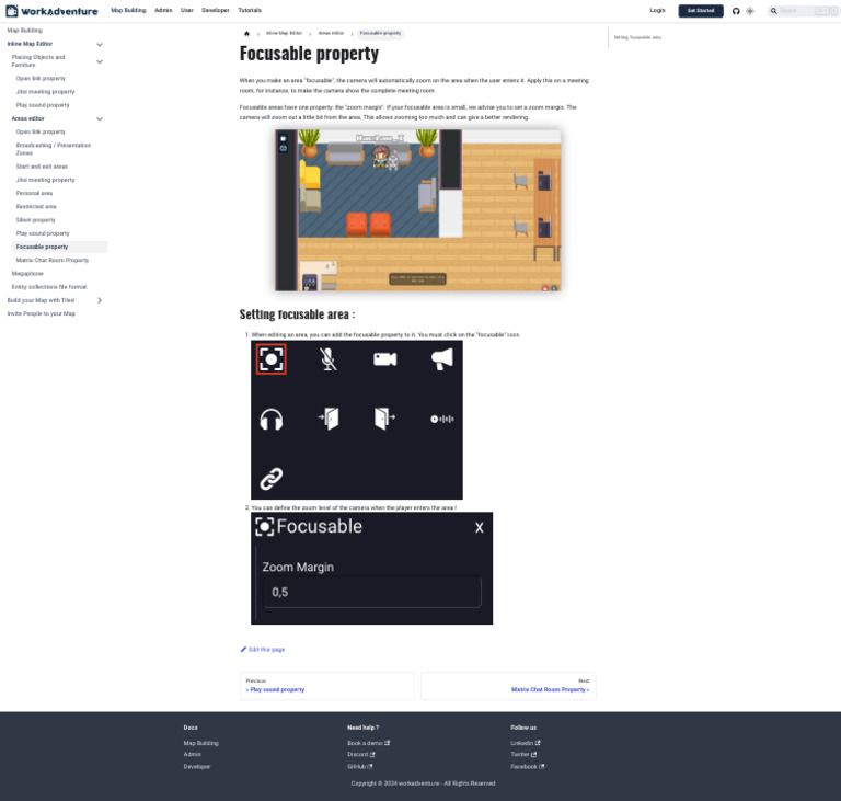 Focusable Property - WorkAdventure Documentation | PDF | Social ...