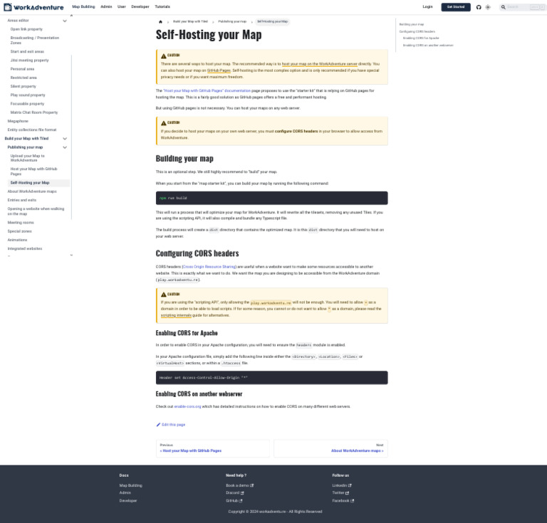 Self-Hosting Your Map - WorkAdventure Documentation | PDF | Web Server ...