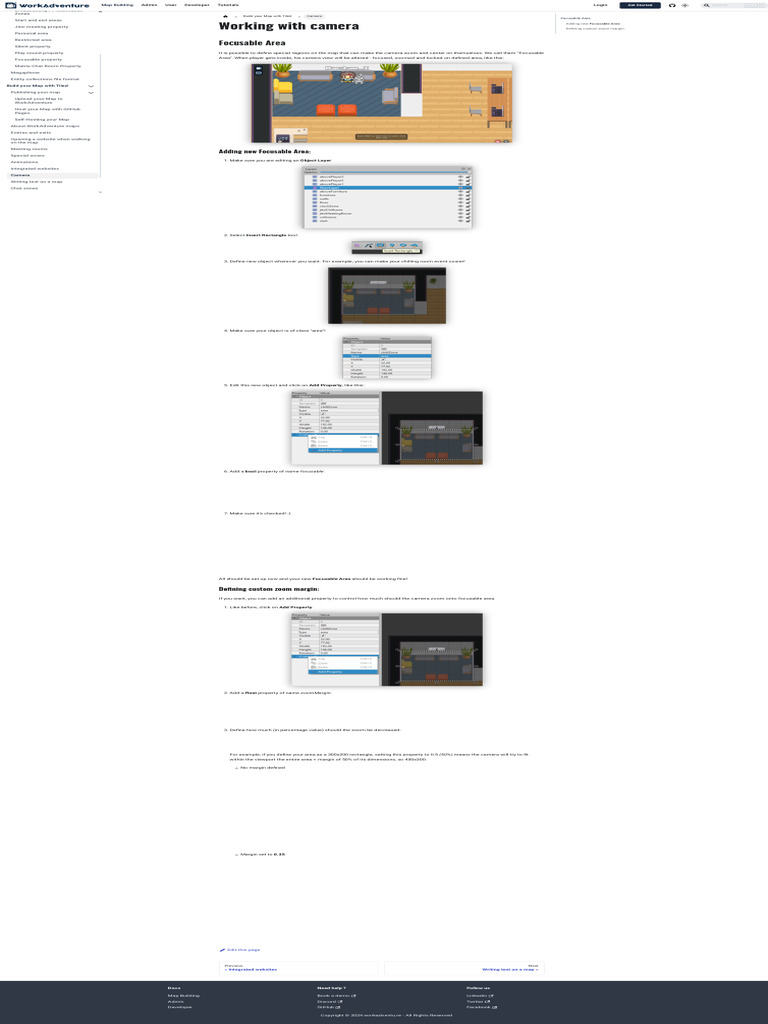 Camera _ WorkAdventure Documentation | PDF | Web 2.0 | World Wide Web