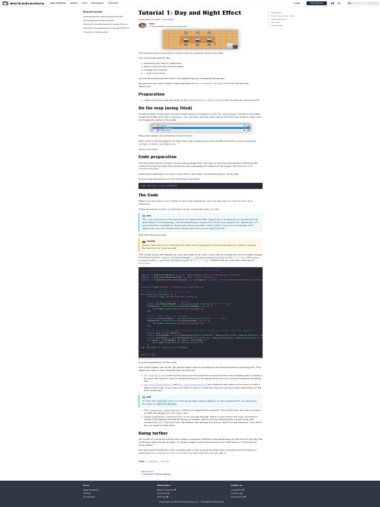 Tutorial 1_ Day and Night Effect _ WorkAdventure Documentation | PDF ... Tutorial 1_ Day and Night Effect _ WorkAdventure Documentation | PDF ...